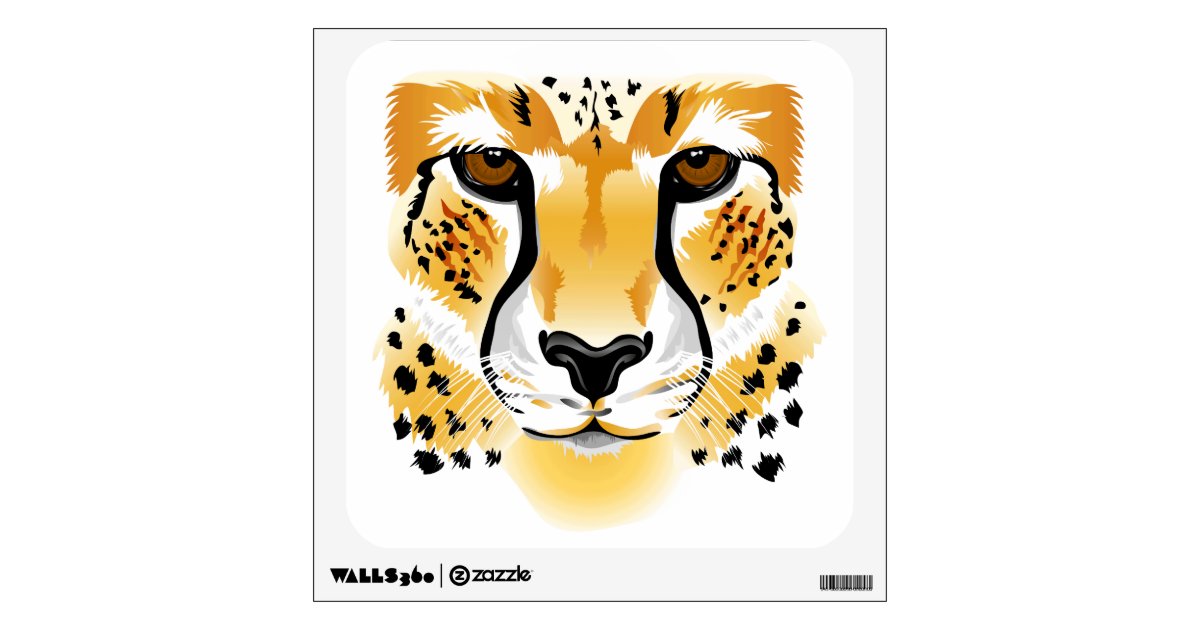Cheetah wall decal | Zazzle
