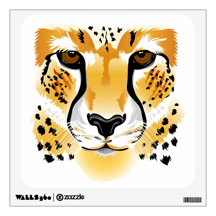 Cheetah wall decal | Zazzle.com