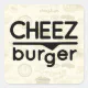 Cheezburger Logo (black) Square Sticker | Zazzle