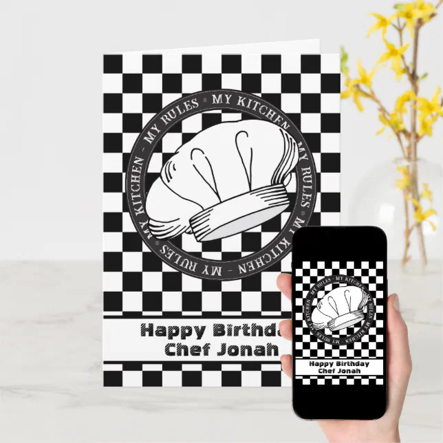 Chef and Cook Happy Birthday Culinary School Card | Zazzle