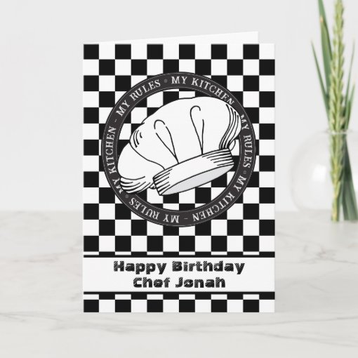Chef and Cook Happy Birthday Culinary School Card | Zazzle