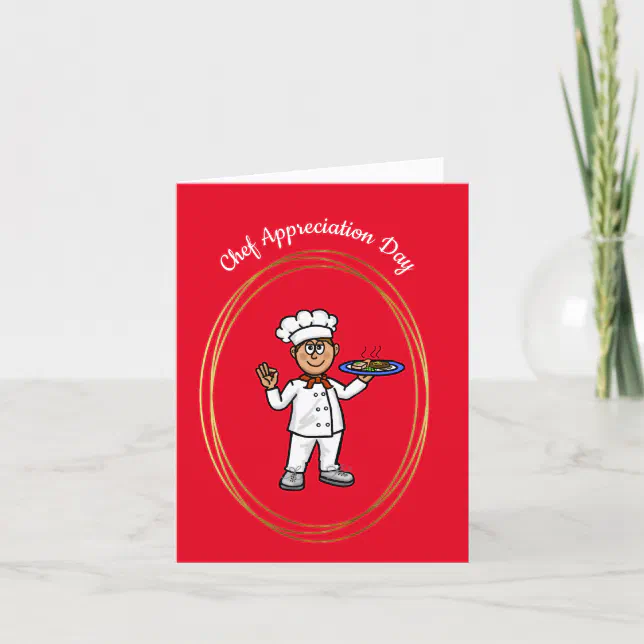 Chef Appreciation Day - Male Chef Card | Zazzle