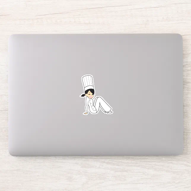 Chef Bakery Girl Sticker | Zazzle