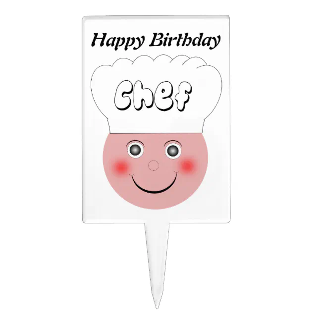Chef Birthday Cake Topper | Zazzle