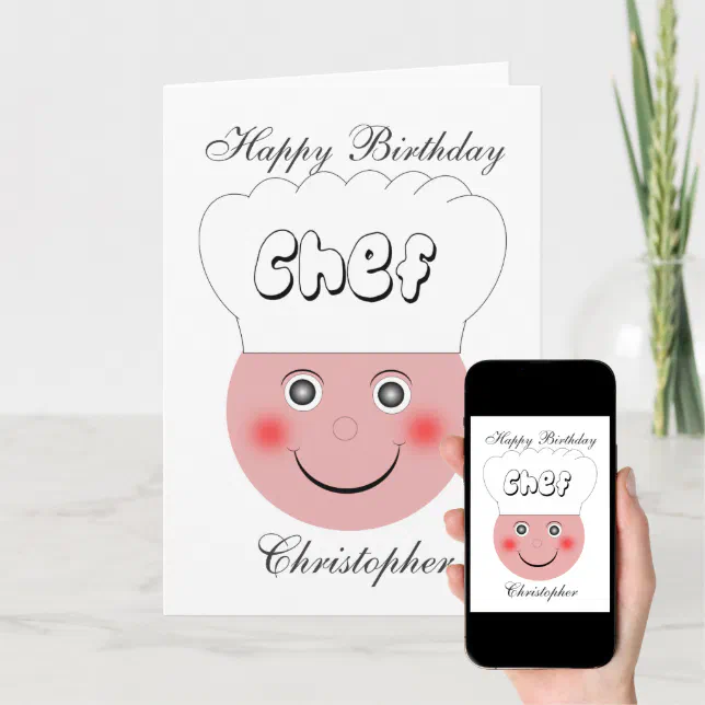 Chef Birthday Card | Zazzle