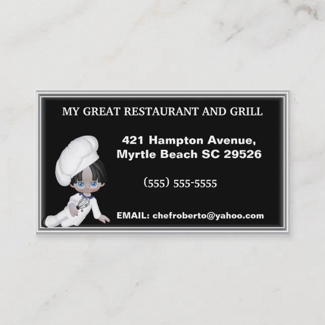 Chef Business Card | Zazzle