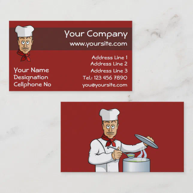 Chef Business Card | Zazzle