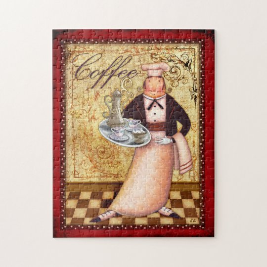 Chef Coffee Jigsaw Puzzle | Zazzle.com