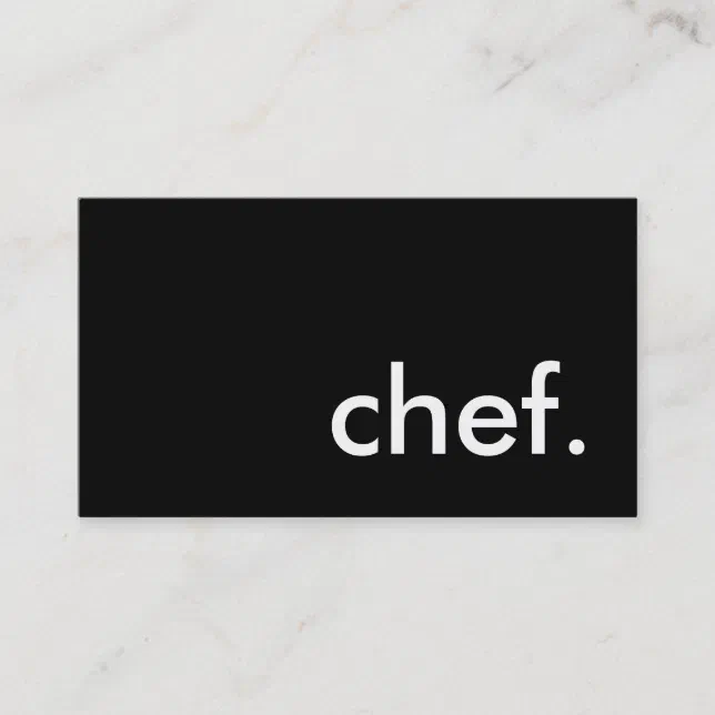 chef. (color customizable) business card | Zazzle