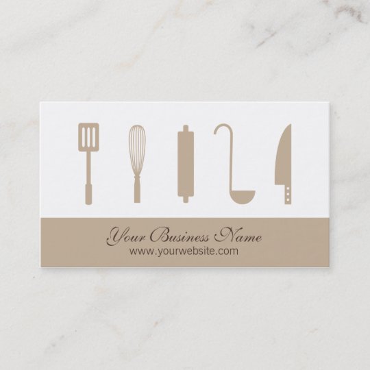 Chef Cooking Utensils, Catering Business Cards | Zazzle.com