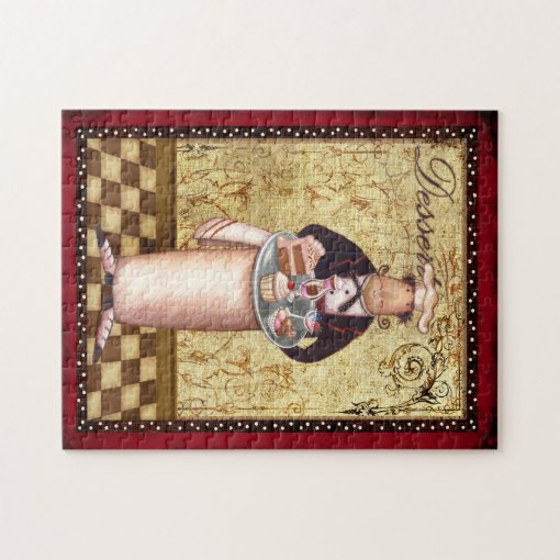 Chef Dessert Jigsaw Puzzle | Zazzle