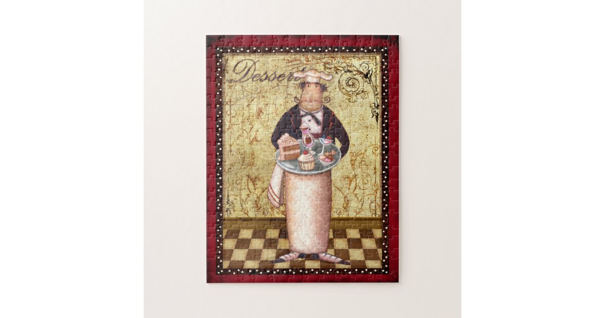 Chef Dessert Jigsaw Puzzle | Zazzle