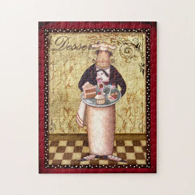 Chef Dessert Jigsaw Puzzle | Zazzle