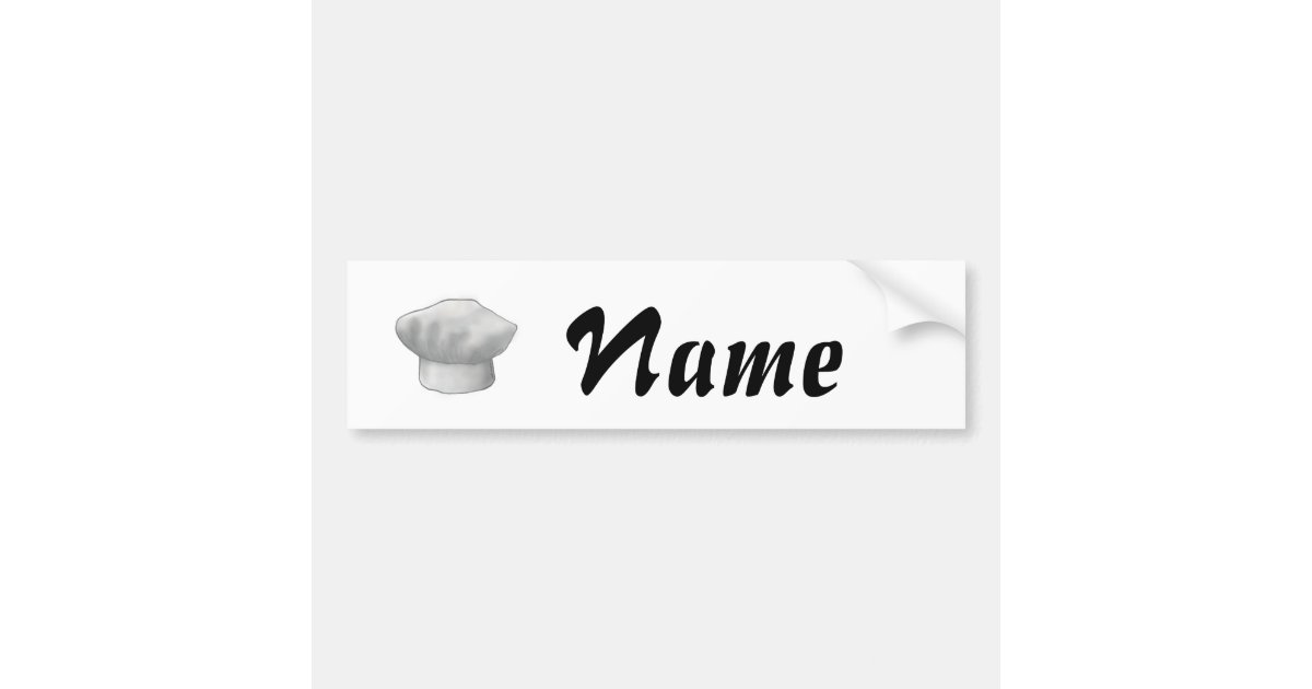 Chef Hat Bumper Sticker | Zazzle