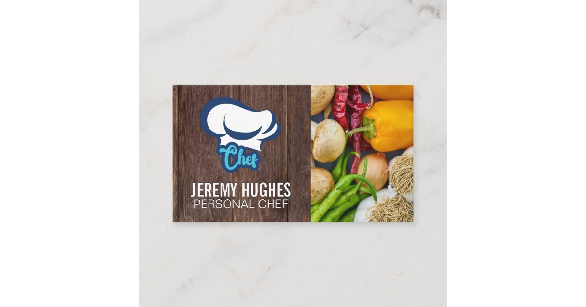 Chef Hat | Fresh Produce Business Card | Zazzle
