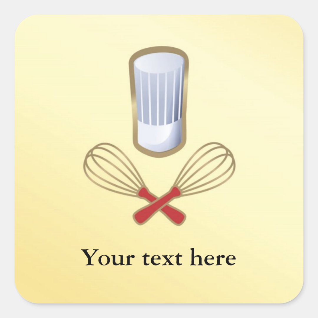 Chef Hat Personalized Labels | Zazzle