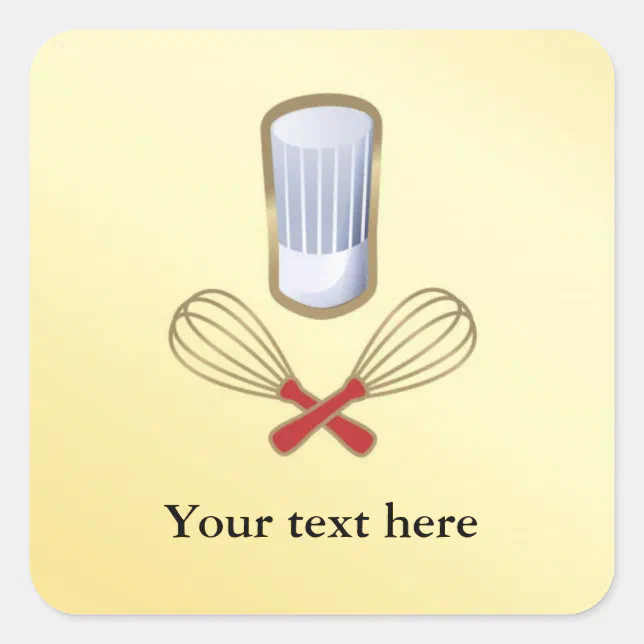 Chef Hat Personalized Labels | Zazzle
