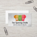 Chef Hat Silverware Logo Business Card | Zazzle