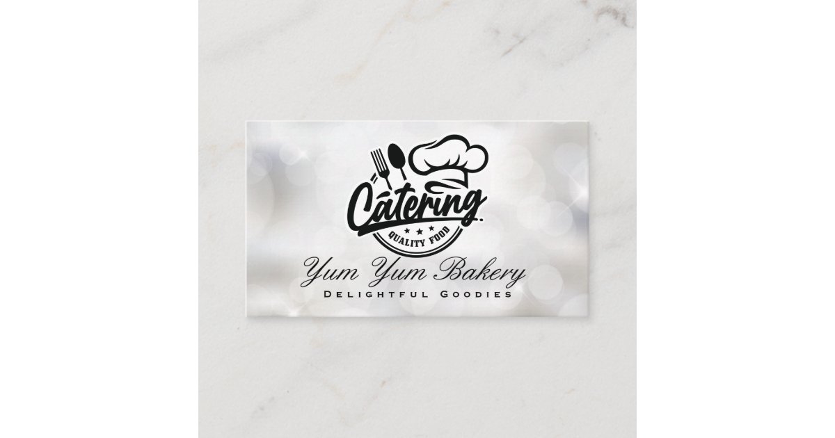 Chef Hat Silverware | Restaurant Business Card | Zazzle