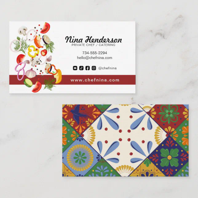 Chef Home Cook Catering or Restaurant Business Card | Zazzle