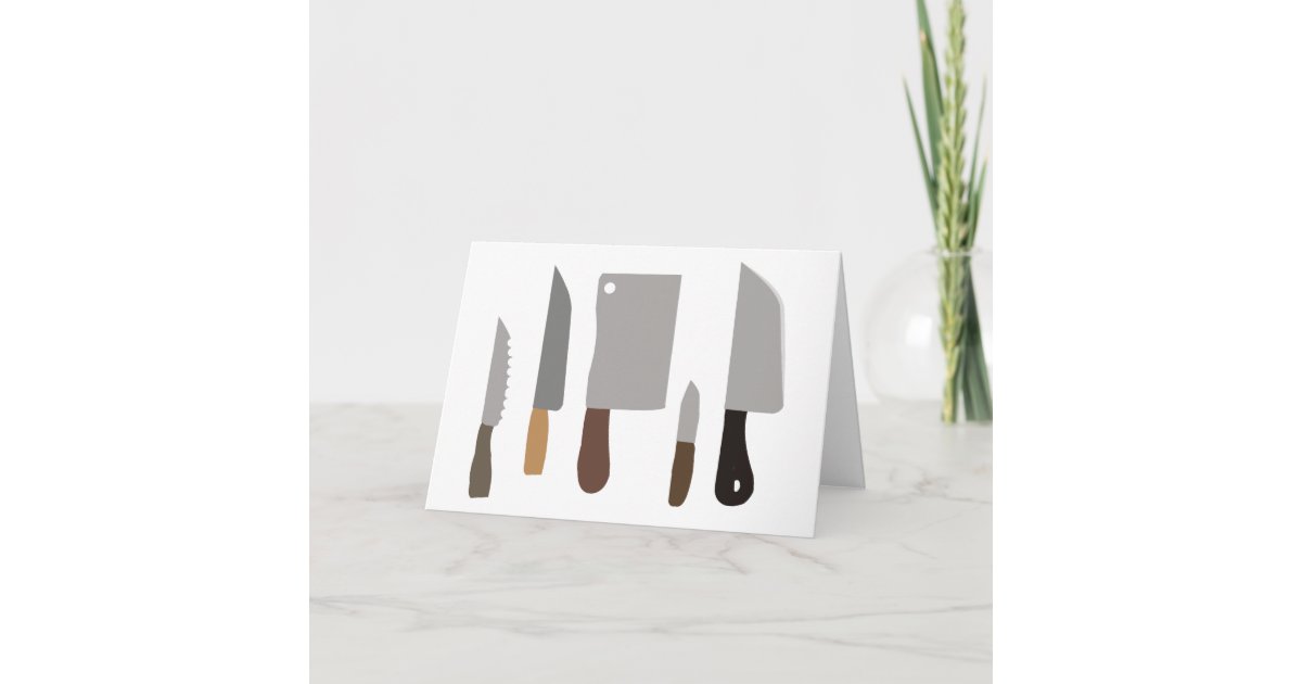 Chef Knives Card | Zazzle