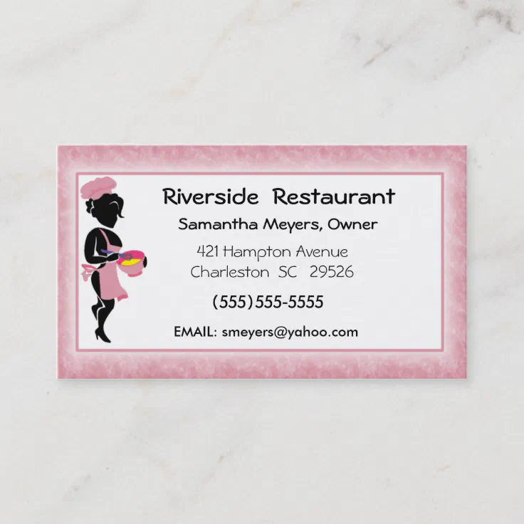 Chef Lady Business Cards | Zazzle