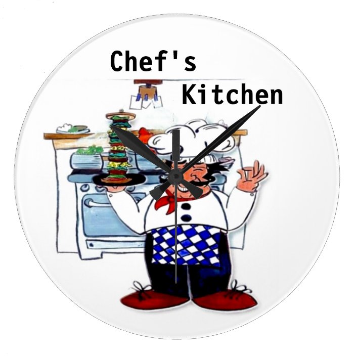 Chef Large Clock | Zazzle.com