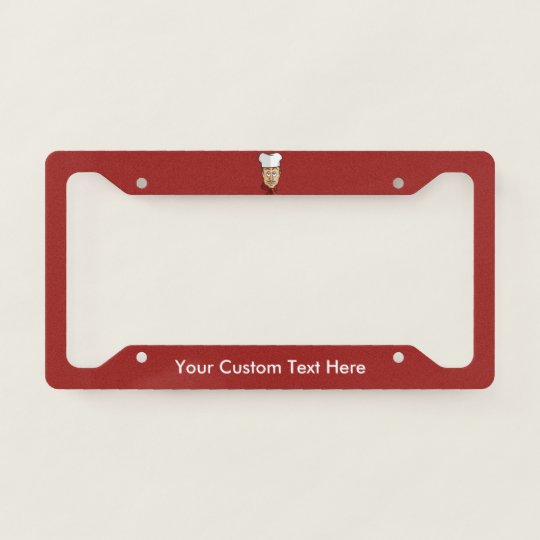 Chef License Plate Frame | Zazzle.com