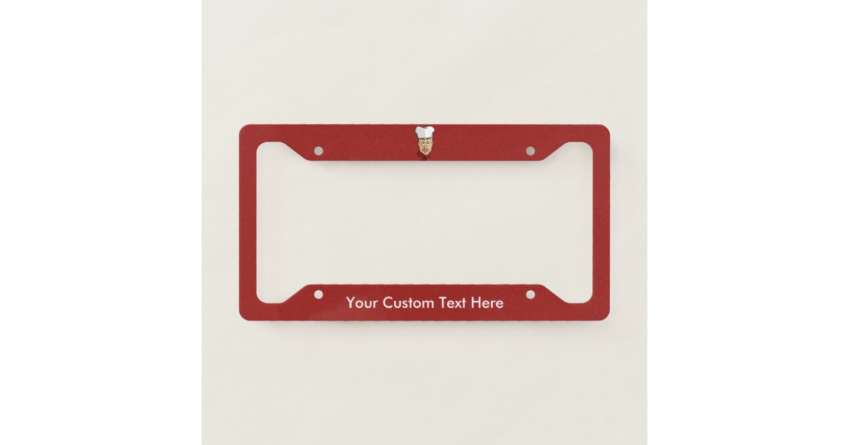 Chef License Plate Frame | Zazzle