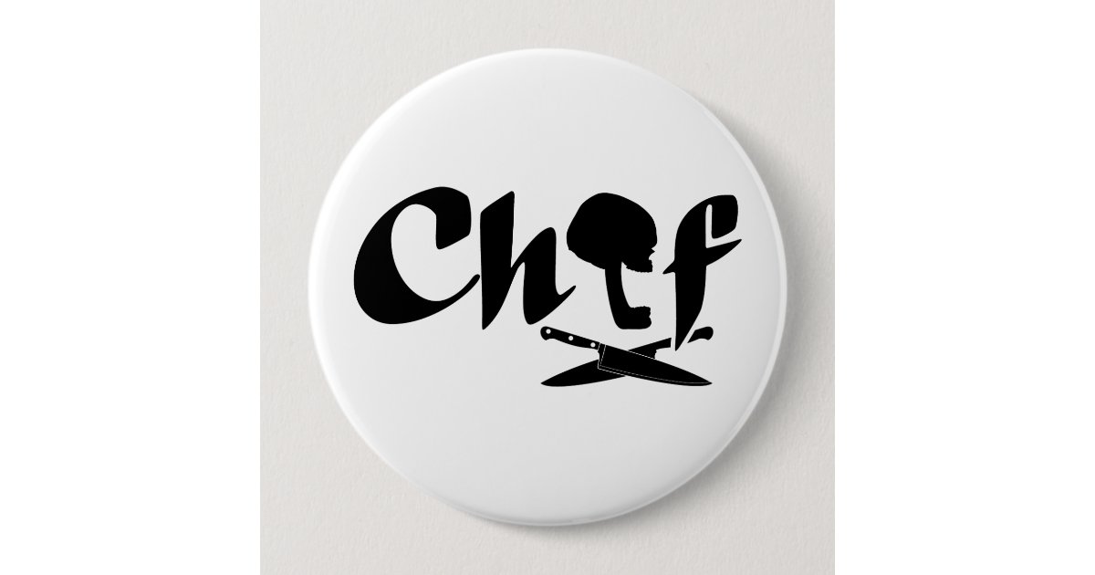 Chef Logo Pinback Button | Zazzle