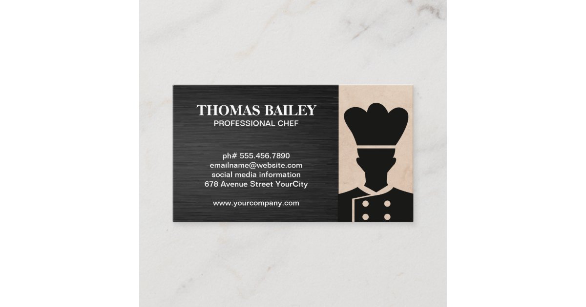 Chef Logo | Restaurant Owner Business Card | Zazzle