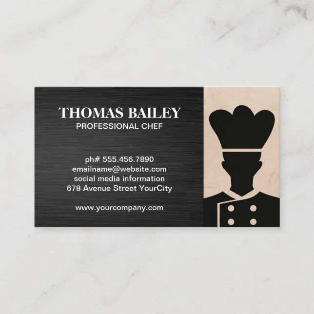 Chef Logo | Restaurant Owner Business Card | Zazzle