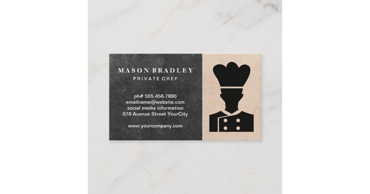Chef Logo | Restaurant Owner Business Card | Zazzle