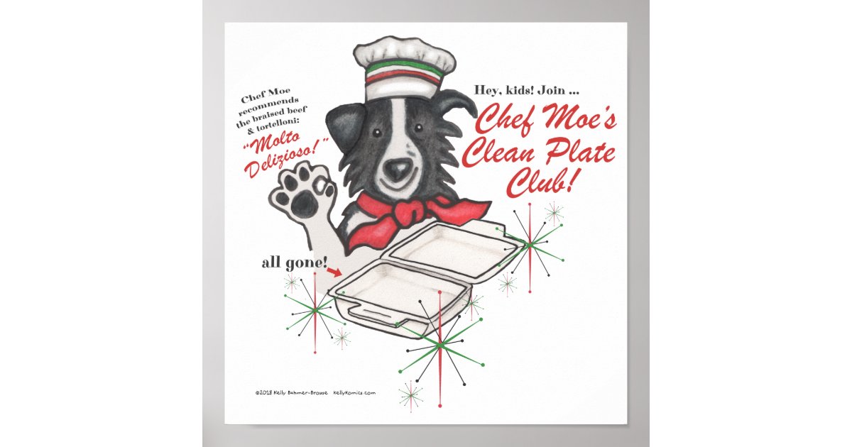 Chef Moe's Clean Plate Club Poster | Zazzle