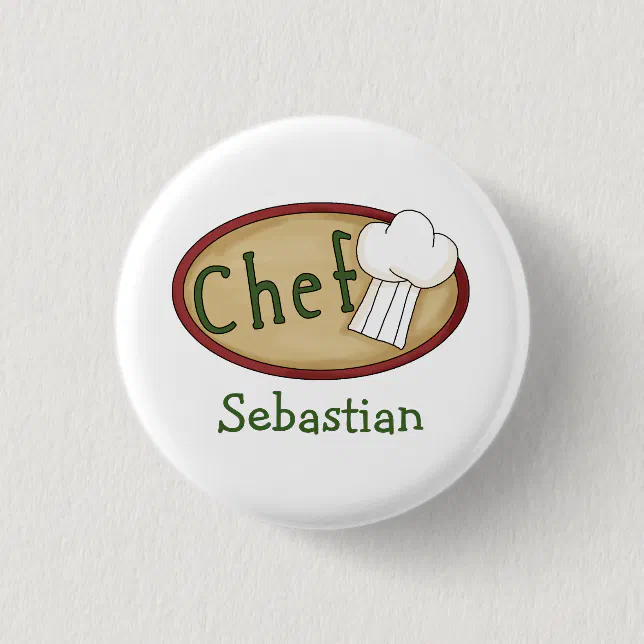 Chef Name ID V2 Pinback Button | Zazzle