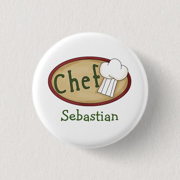 Chef Name ID V2 Pinback Button | Zazzle