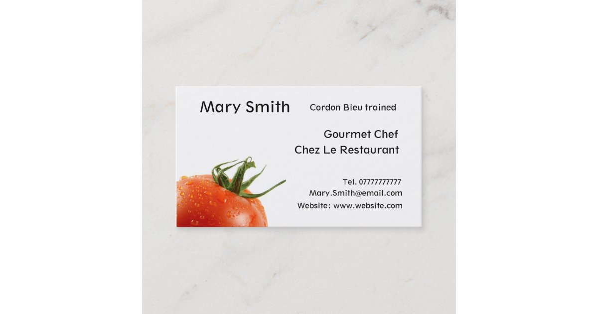 Chef / Personal Chef / Cook business cards | Zazzle