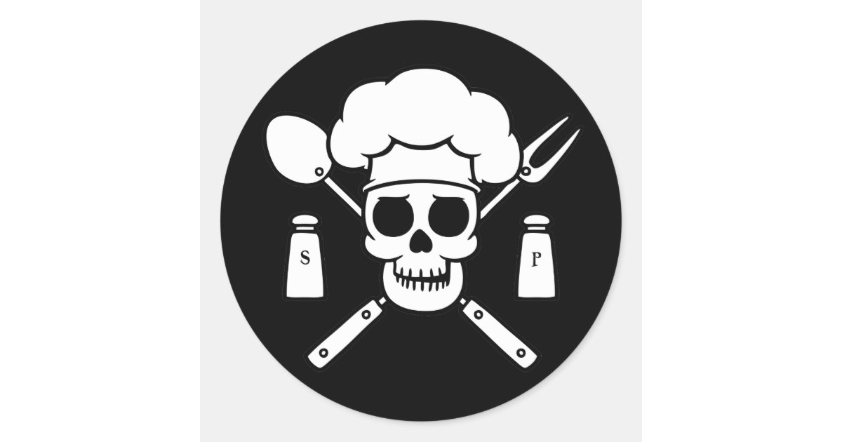 Chef Pirate Classic Round Sticker | Zazzle
