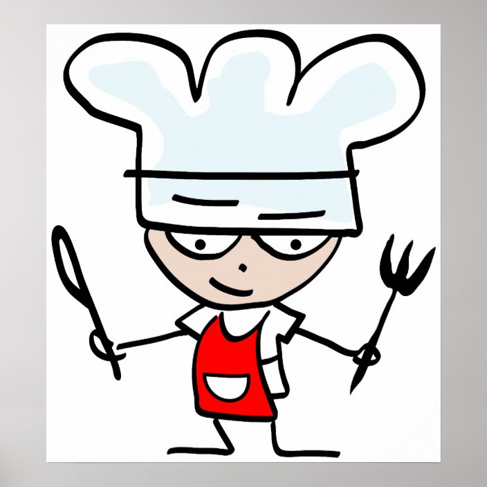 Chef poster for home or restaurant | Zazzle