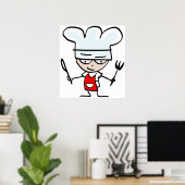 Chef poster for home or restaurant | Zazzle