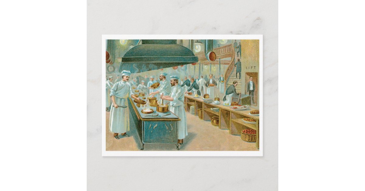 Chef Restaurant Vintage Food Ad Art Postcard | Zazzle
