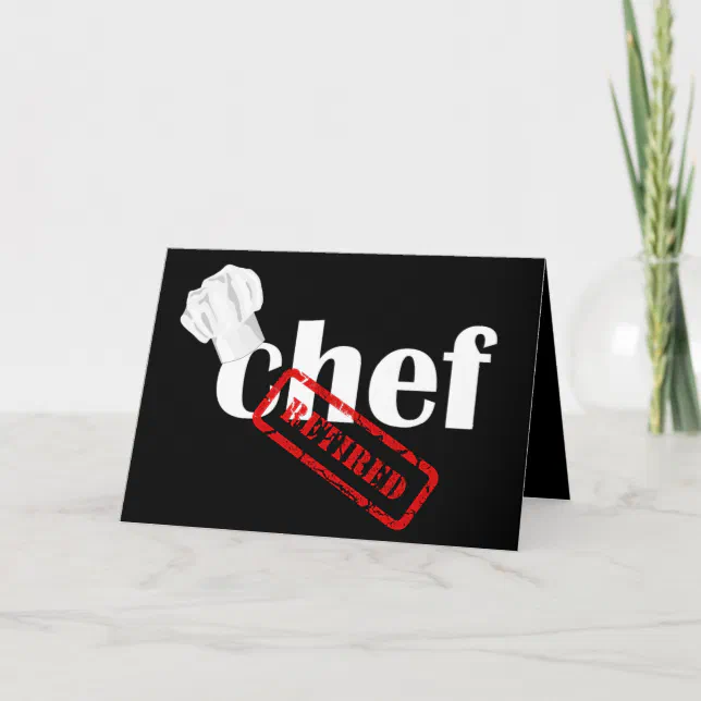 Chef Retirement Greeting Card | Zazzle