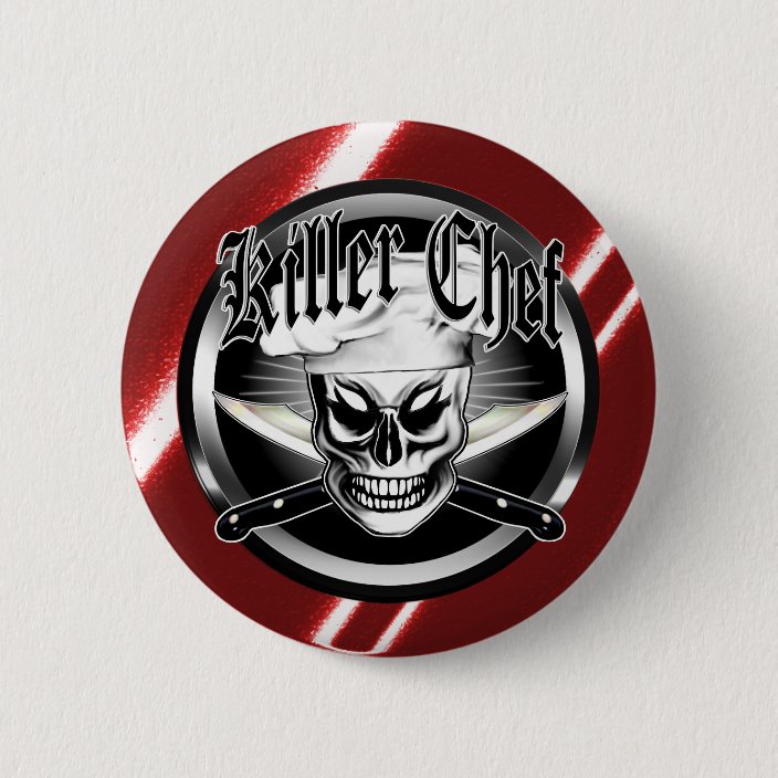 Chef Skull 4: Killer Chef Button | Zazzle.com