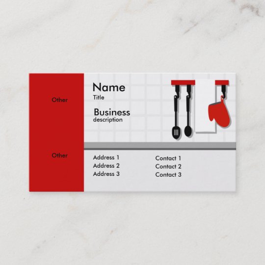 Chef Utensils Kitchen Business Card | Zazzle.com
