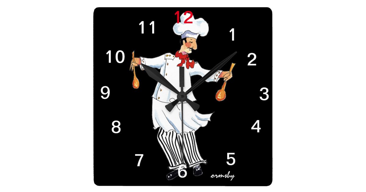 Chef Wall Clock | Zazzle.com