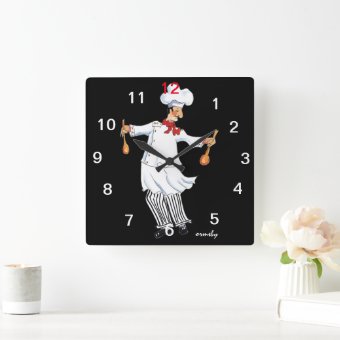 Chef Wall Clock | Zazzle