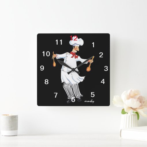 Chef Wall Clock | Zazzle