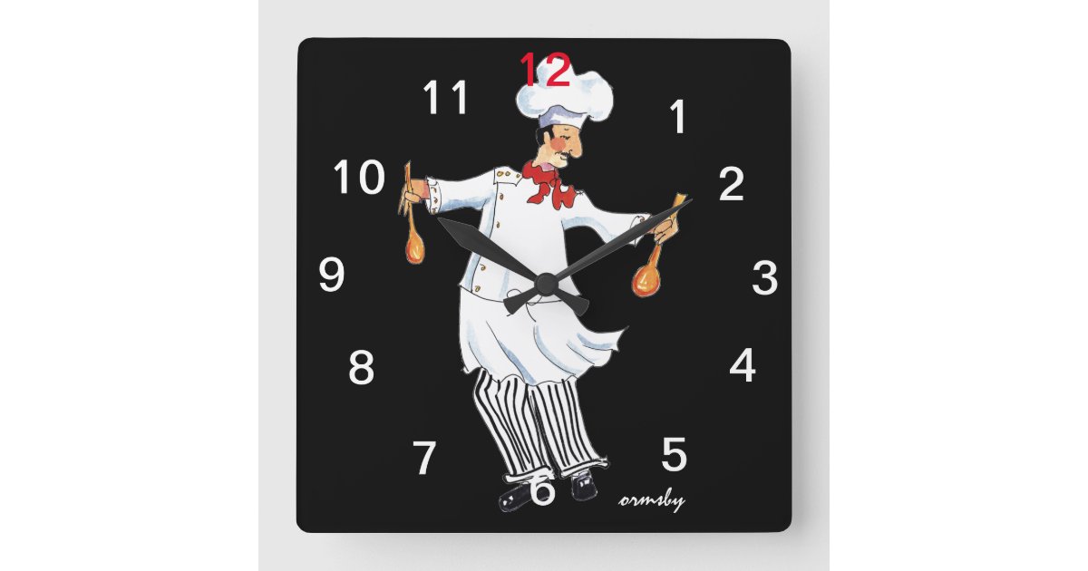 Chef Wall Clock | Zazzle