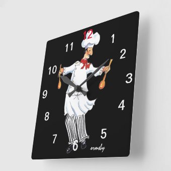 Chef Wall Clock | Zazzle