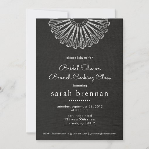 Chef Whisk Brunch Cooking Class Invitation | Zazzle